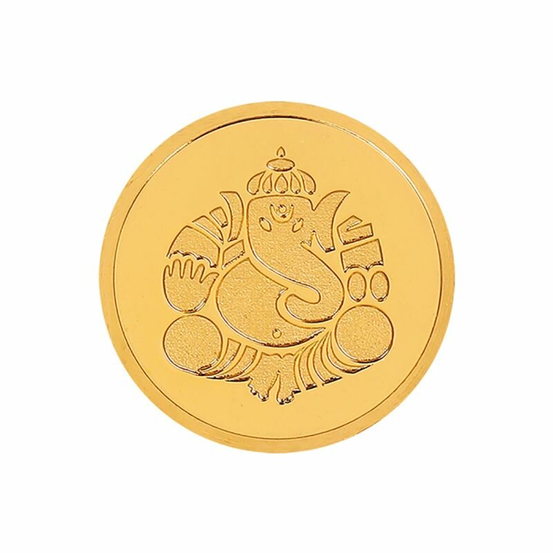 Buy 8g Gold Coins | 24kt Ganesha Gold Coin with 999.9% purity